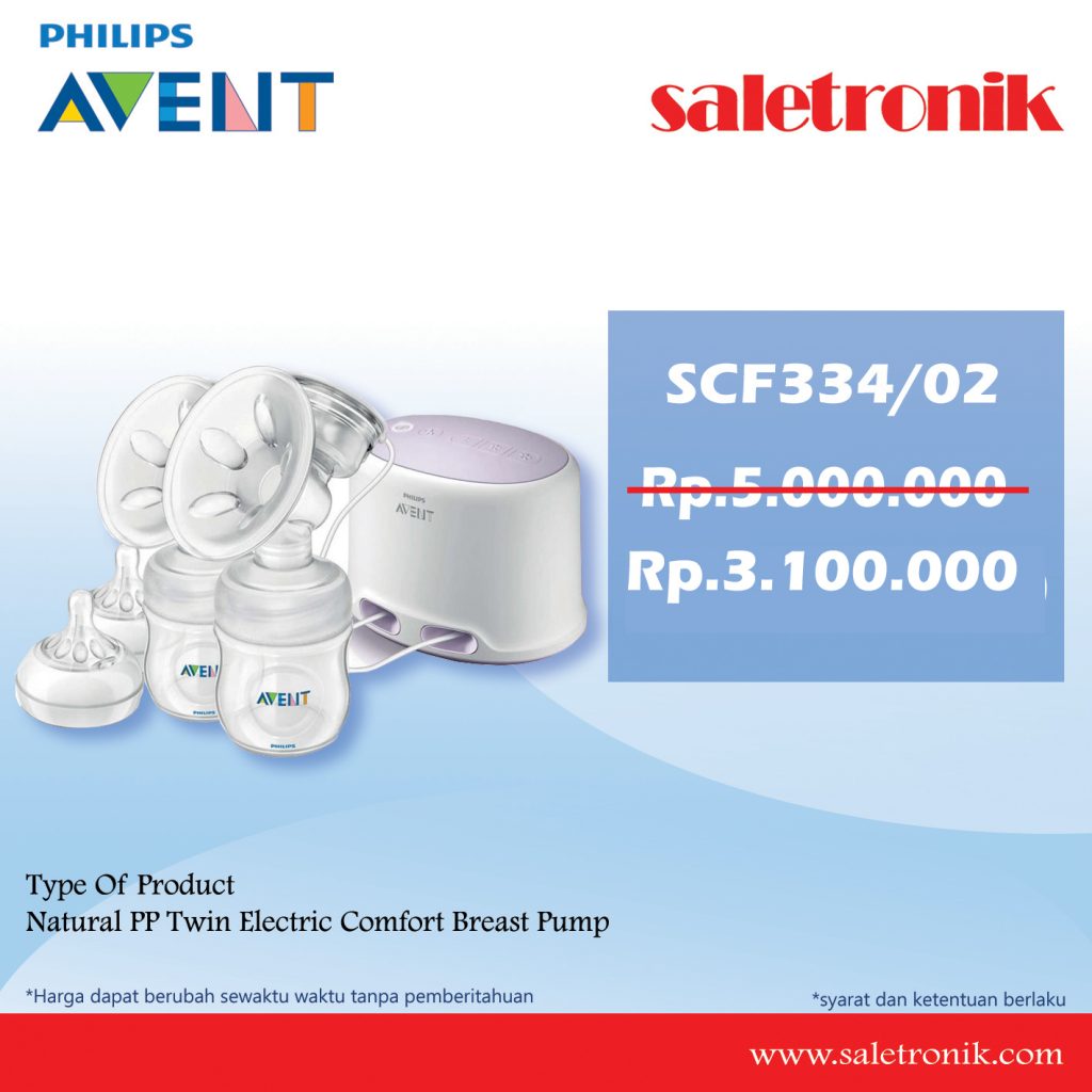 Philips Avent SCF334/02- NATURAL PP TWIN ELECTRIC COMFORT BREAST PUMP ...